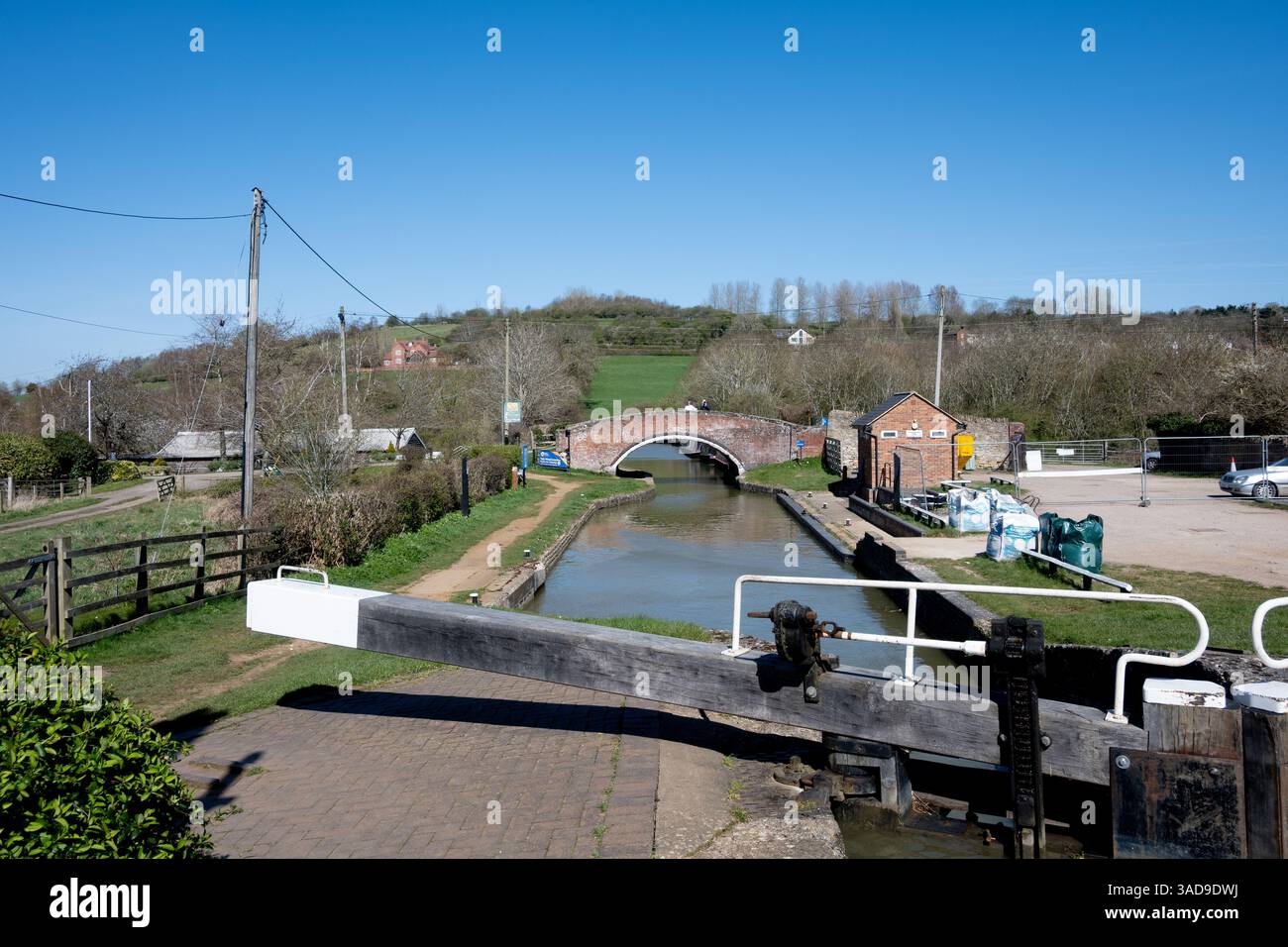 The Oxford Canal at Napton Locks, Warwickshire, England, UK Stock Photo ...