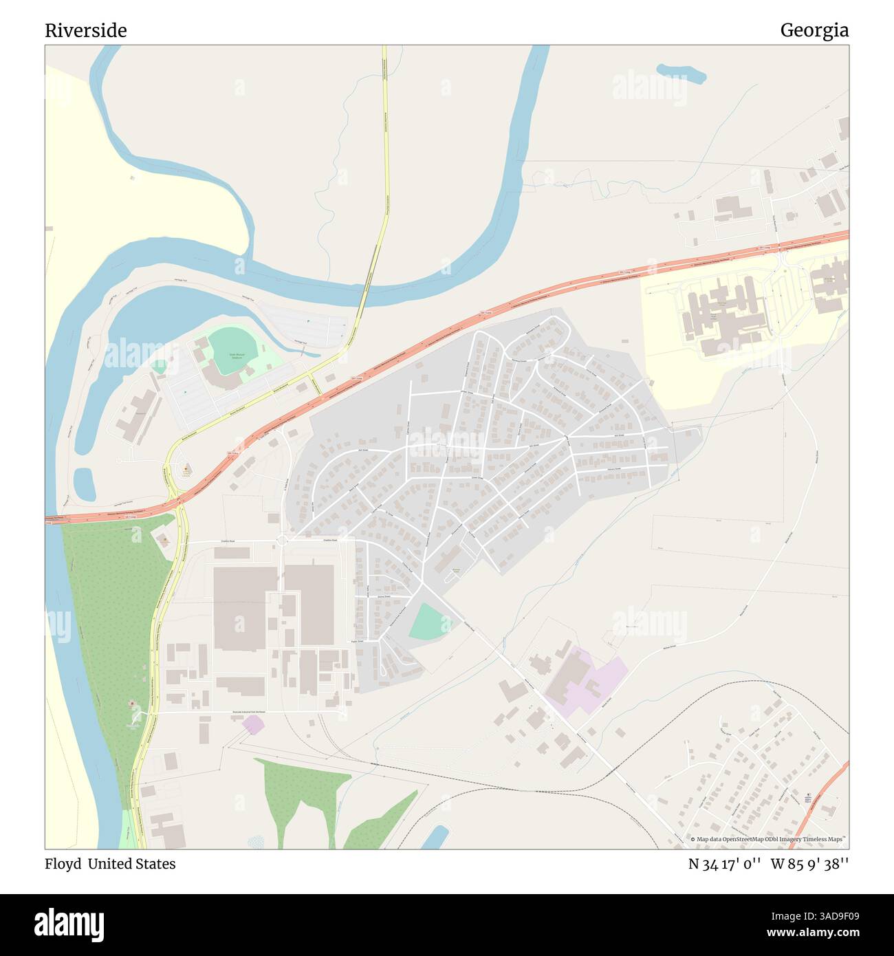 Riverside, Floyd, United States, Georgia, N 34 17' 0'', W 85 9' 38 ...