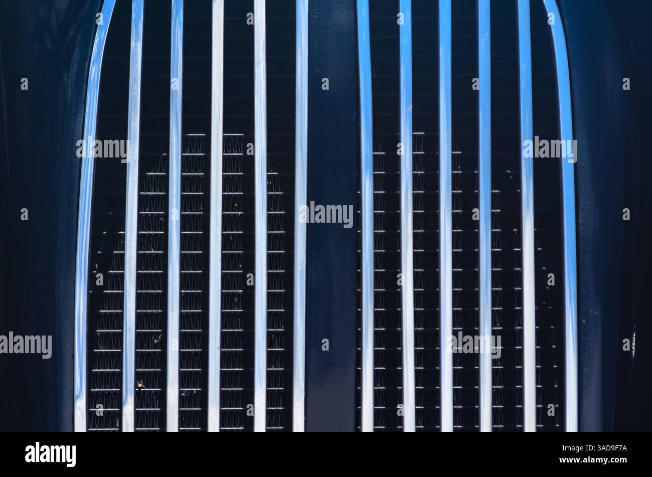Symetrical Close-up of a chrome hot rod grill section Stock Photo - Alamy