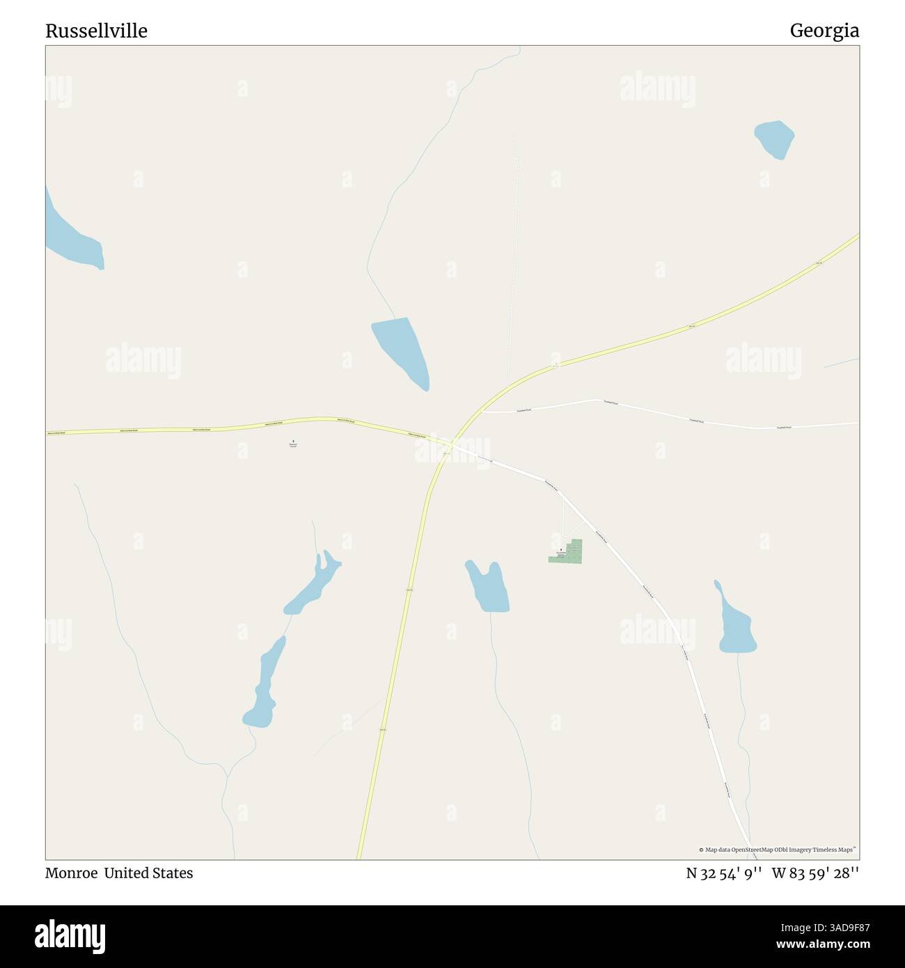 Russellville, Monroe, United States, Georgia, N 32 54' 9'', W 83 59' 28 ...