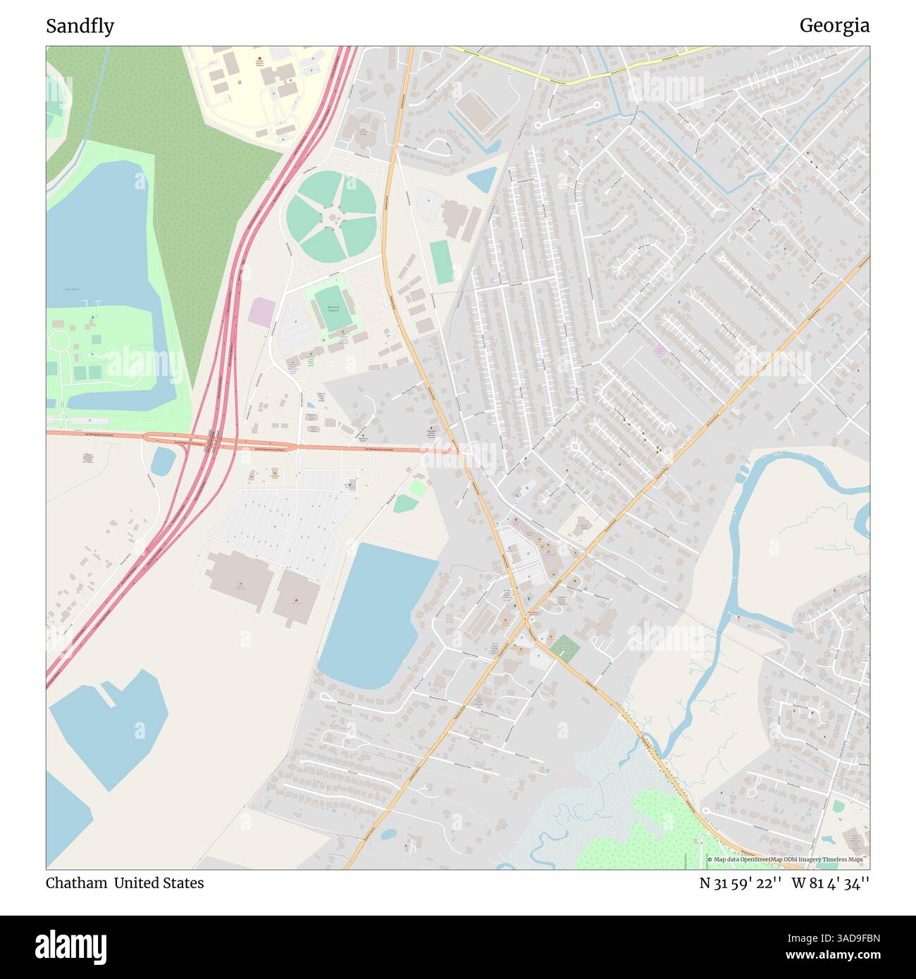 Sandfly, Chatham, United States, Georgia, N 31 59' 22'', W 81 4' 34 ...