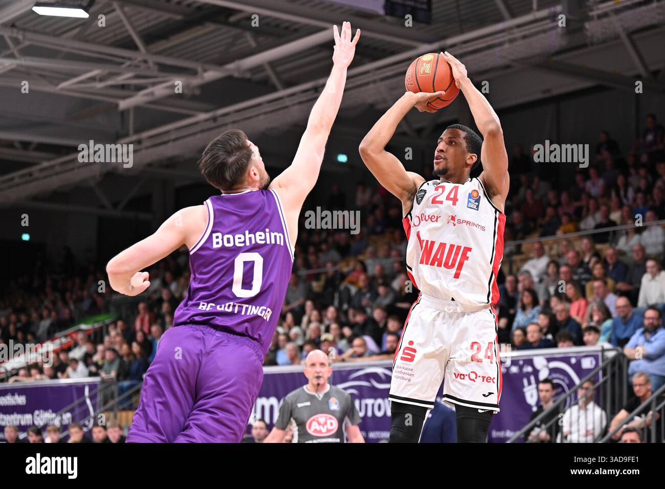 05 April 2025, Lower Saxony, Göttingen: Basketball: Bundesliga, BG ...