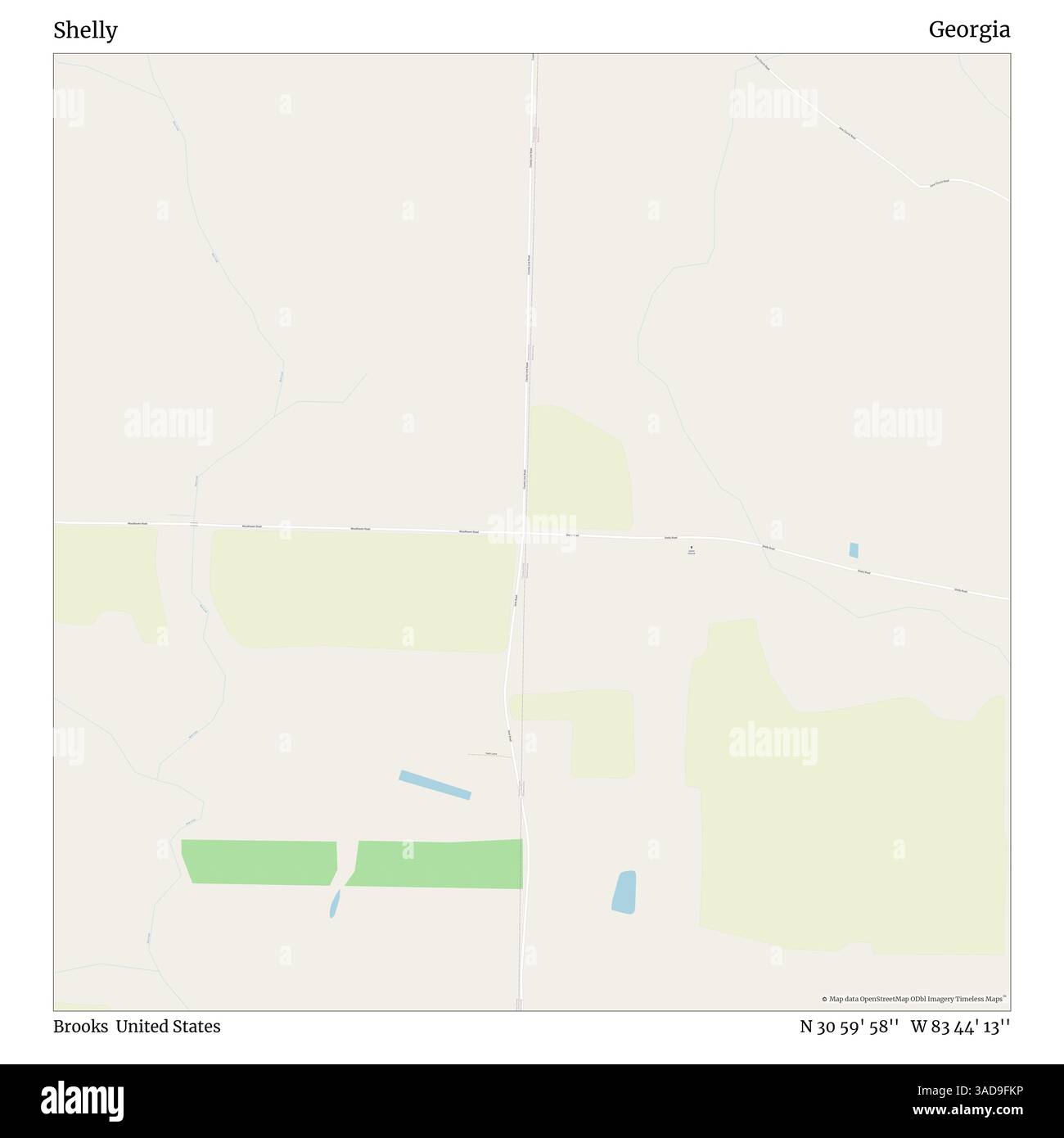 Shelly, Brooks, United States, Georgia, N 30 59' 58'', W 83 44' 13 ...