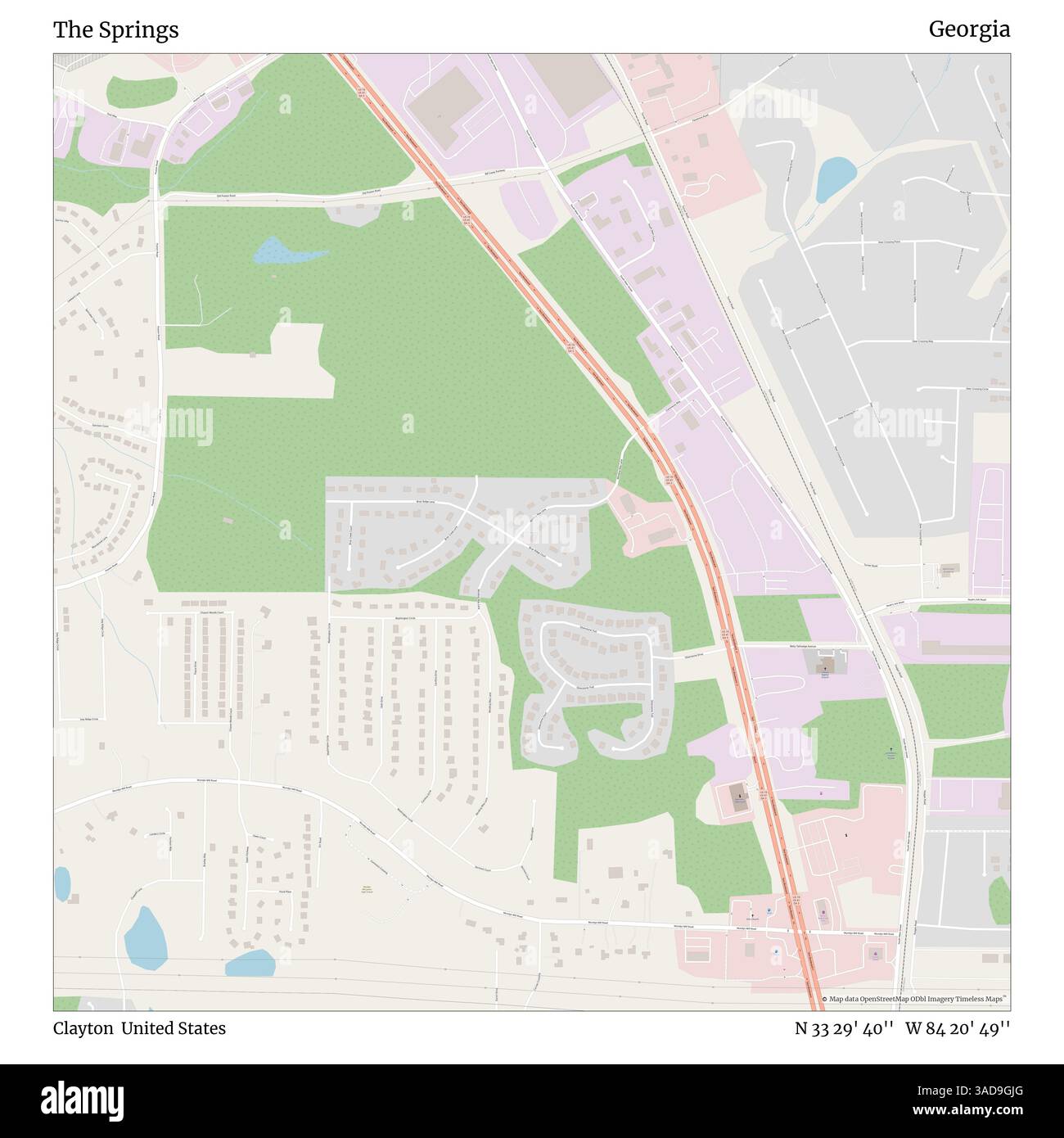 The Springs, Clayton, United States, Georgia, N 33 29' 40'', W 84 20 ...