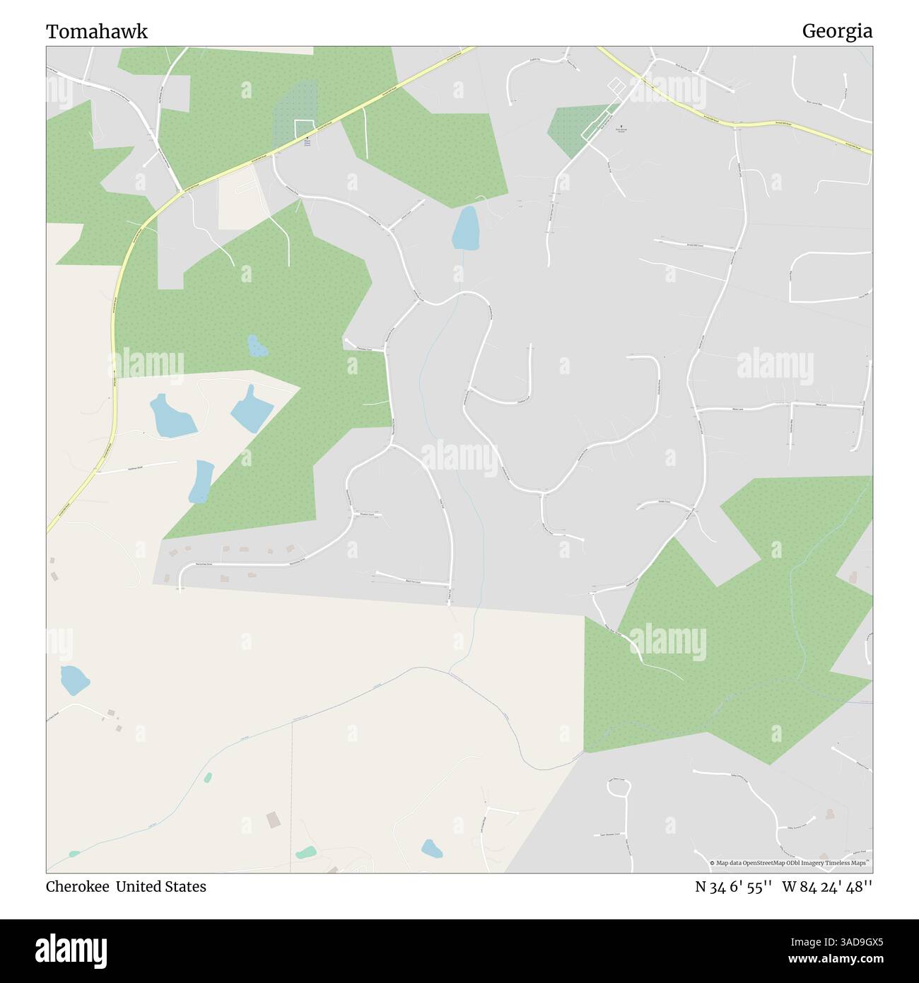 Tomahawk, Cherokee, United States, Georgia, N 34 6' 55'', W 84 24' 48 ...