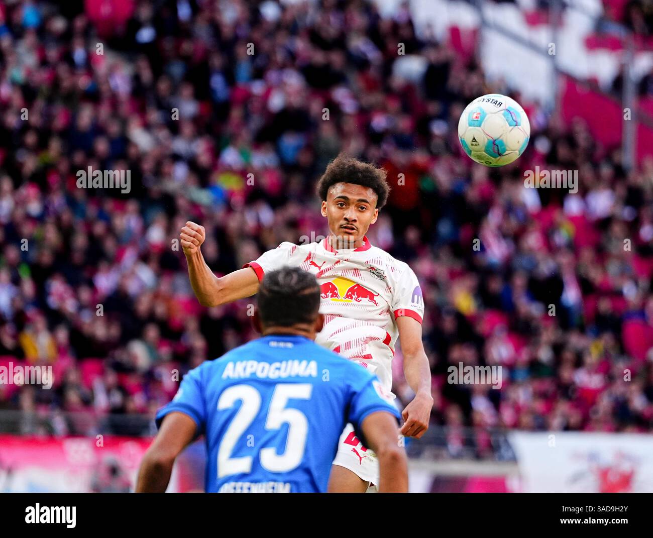 Red Bull Arena, Leipzig, Germany. 05th Apr, 2025. Tidiam Gomis of RB ...