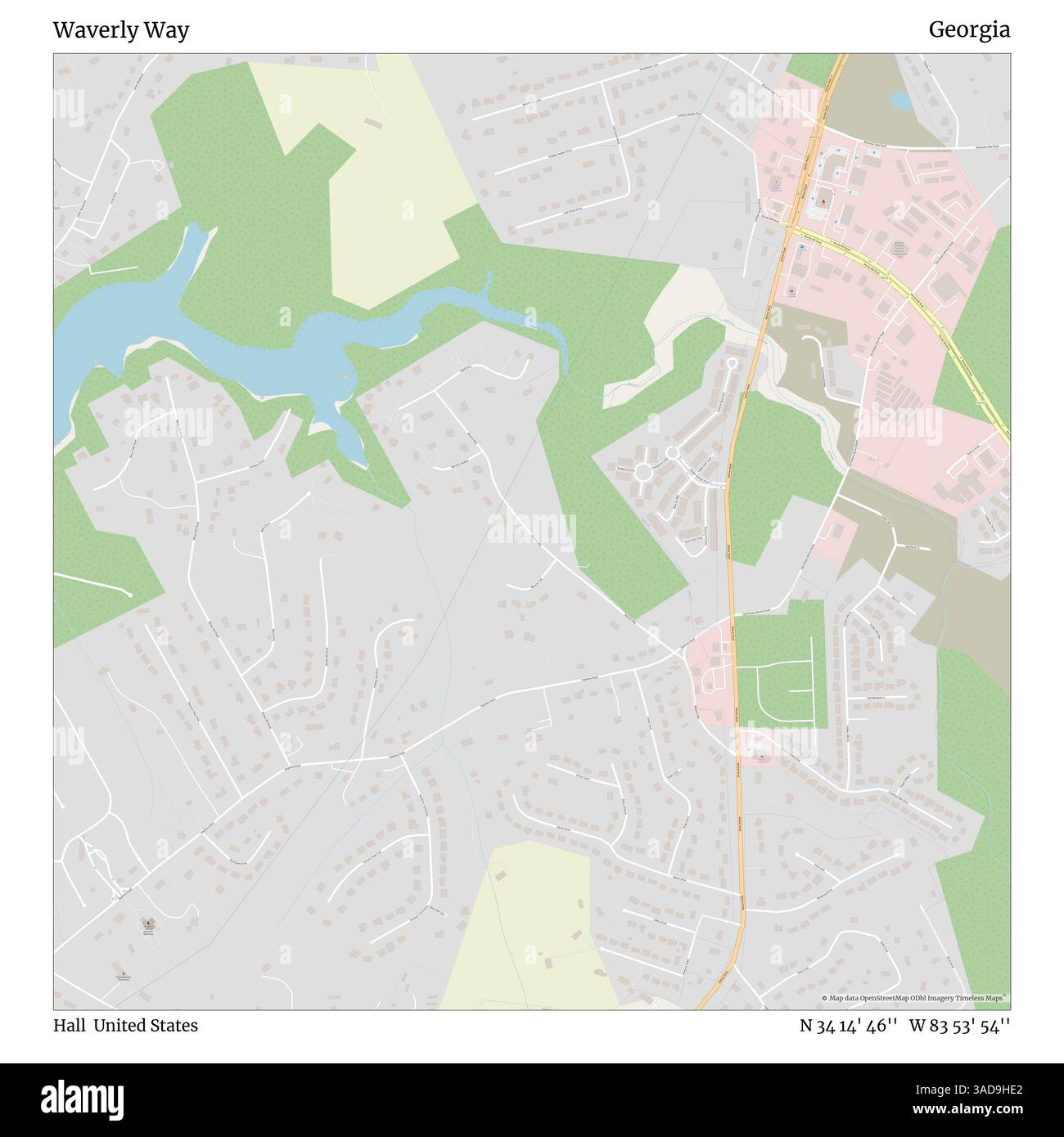 Waverly Way, Hall, United States, Georgia, N 34 14' 46'', W 83 53' 54 ...
