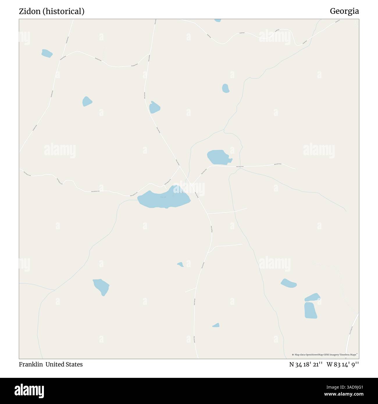 Zidon (historical), Franklin, United States, Georgia, N 34 18' 21'', W ...