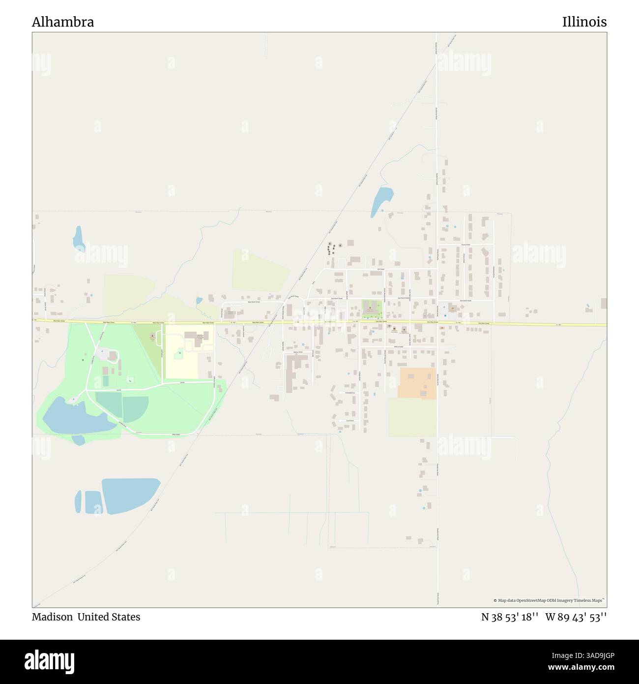 Alhambra, Madison, United States, Illinois, N 38 53' 18'', W 89 43' 53 ...