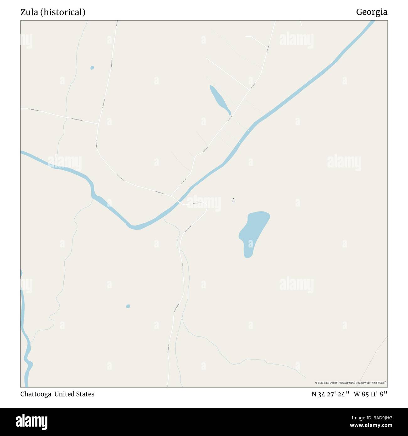 Zula (historical), Chattooga, United States, Georgia, N 34 27' 24'', W ...