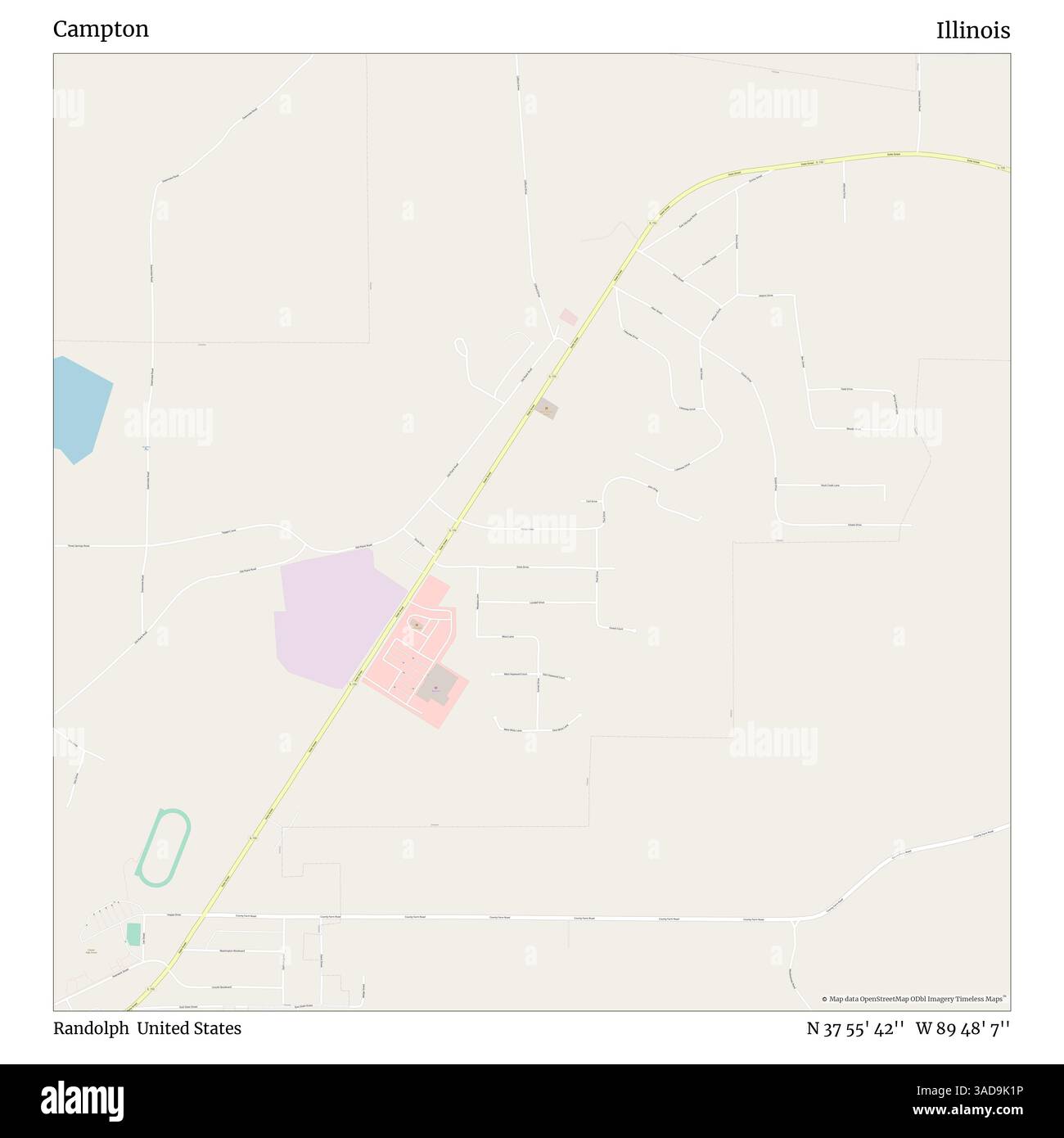 Campton, Randolph, United States, Illinois, N 37 55' 42'', W 89 48' 7 ...