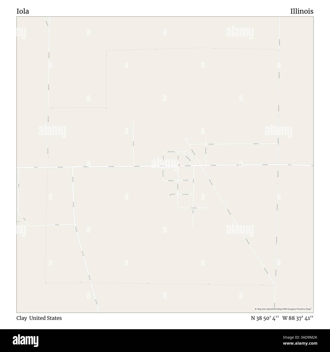 Iola, Clay, United States, Illinois, N 38 50' 4'', W 88 37' 41'', map ...