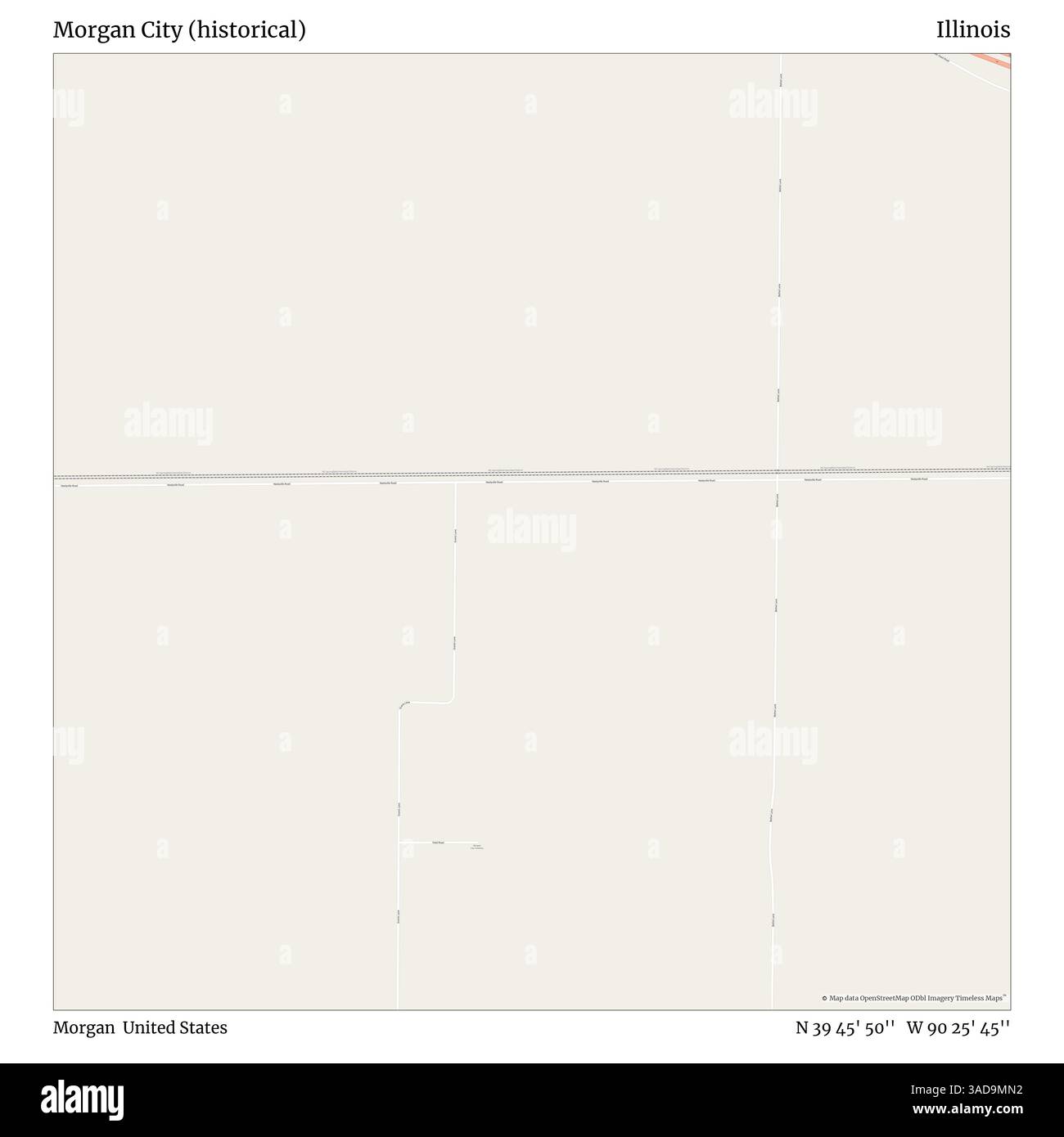 Morgan City (historical), Morgan, United States, Illinois, N 39 45' 50 ...
