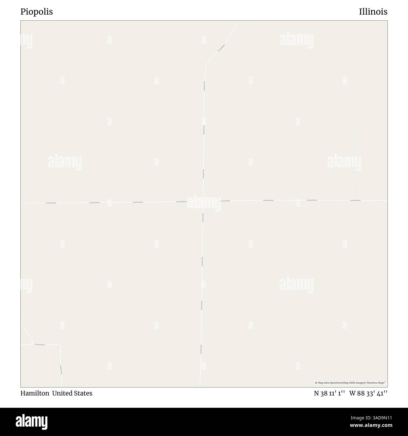 Piopolis, Hamilton, United States, Illinois, N 38 11' 1'', W 88 33' 41 ...