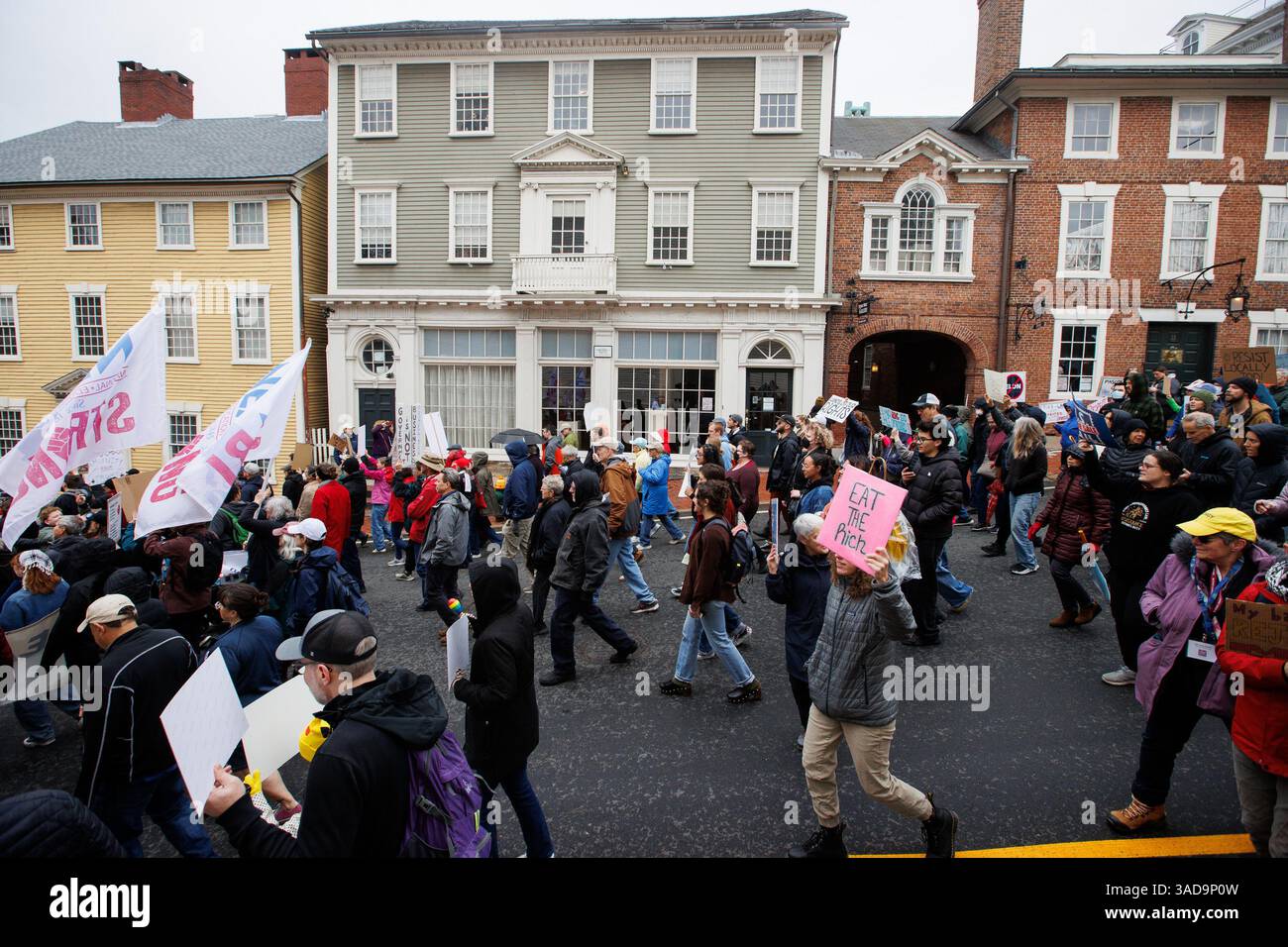 Providence, United States. 05th Apr, 2025. Thousands of demonstrators ...