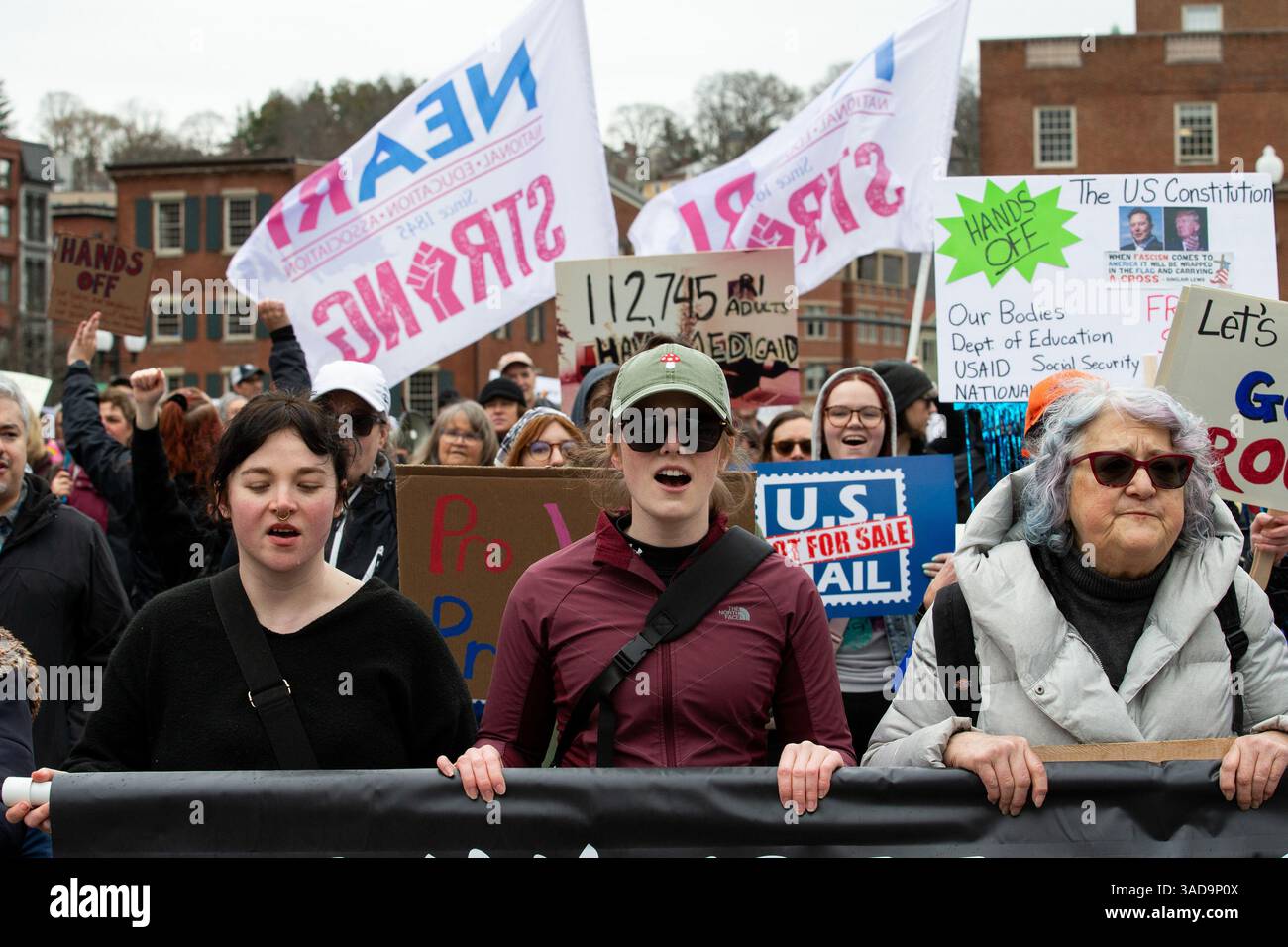 Providence, United States. 05th Apr, 2025. Thousands of demonstrators ...