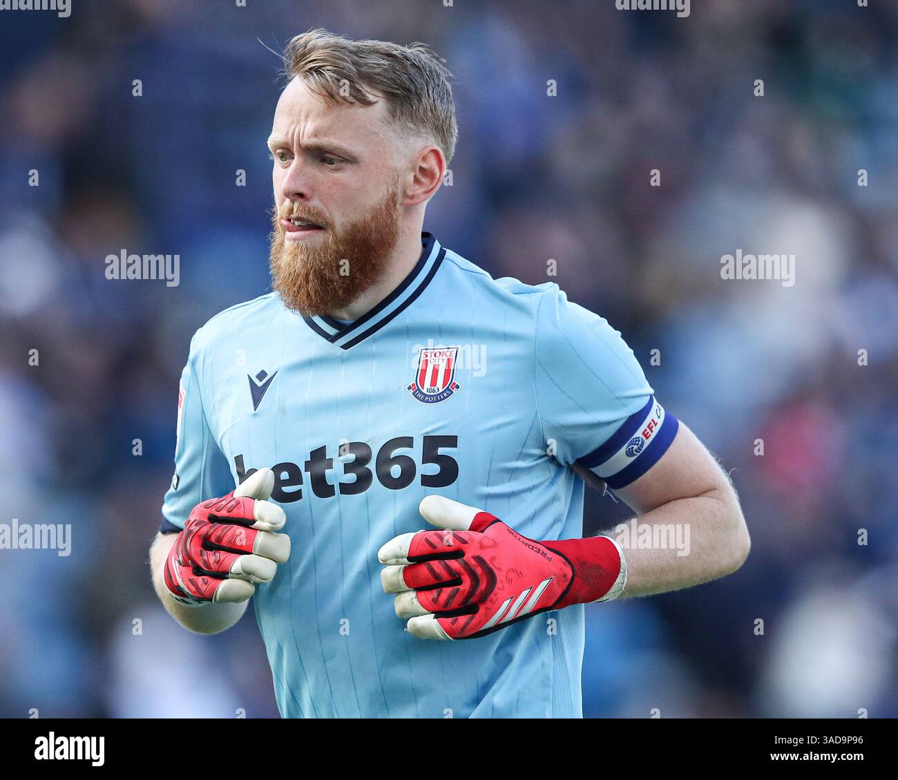 Preston, UK. 05th Apr, 2025. Viktor Johansson of Stoke City during the ...