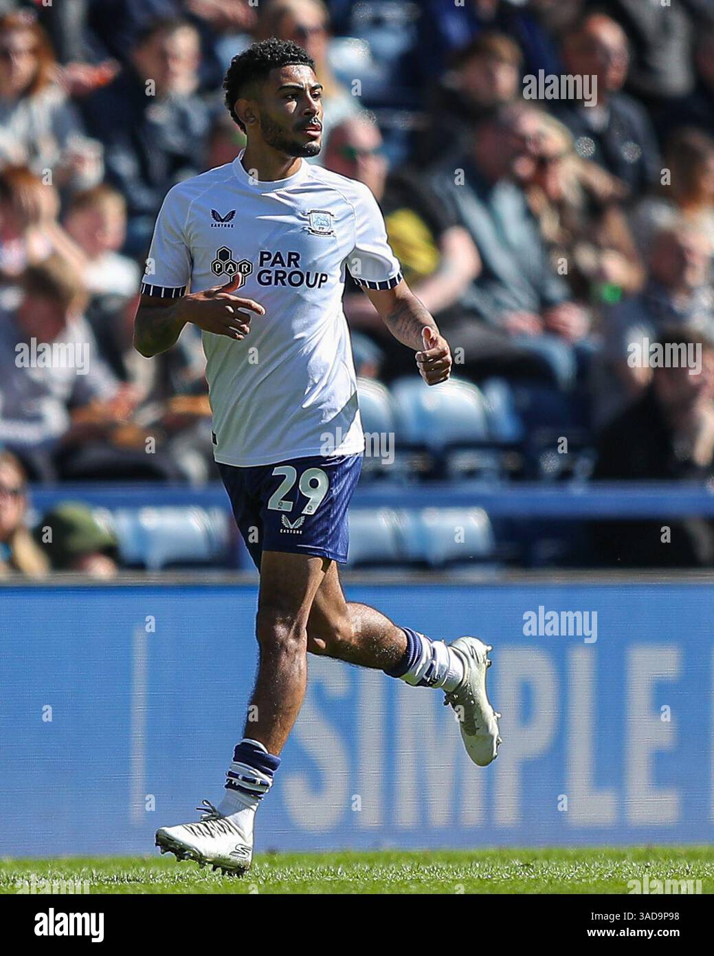 Preston, UK. 05th Apr, 2025. Kaine Kesler Hayden of Preston North End ...