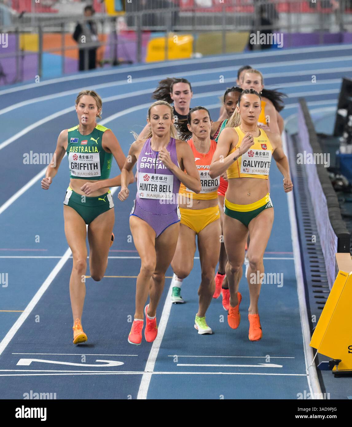 Georgia Hunter Bell of Great Britain competing in heat 2 of the 1500m ...