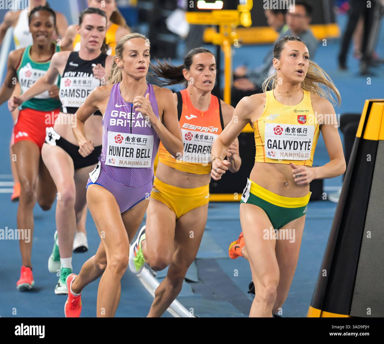Georgia Hunter Bell of Great Britain competing in heat 2 of the 1500m ...