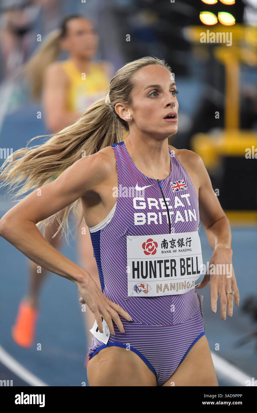 Georgia Hunter Bell of Great Britain competing in heat 2 of the 1500m ...