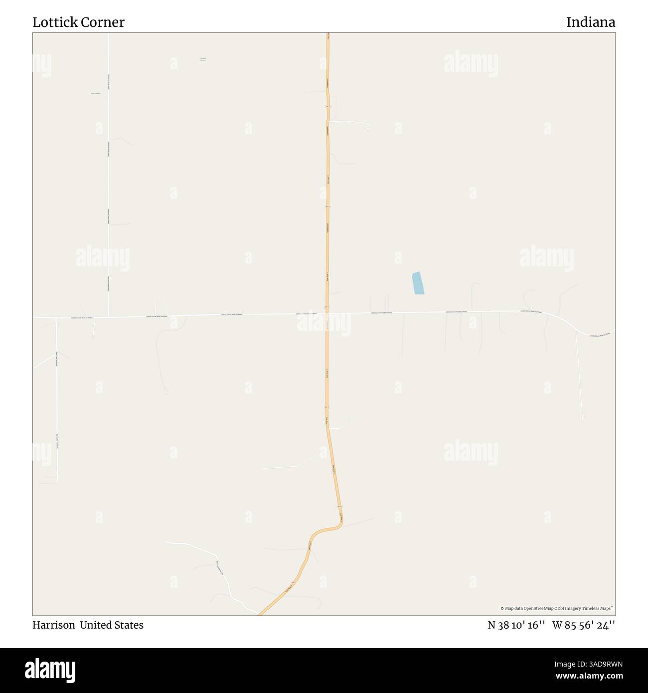 Lottick Corner, Harrison, United States, Indiana, N 38 10' 16'', W 85 ...