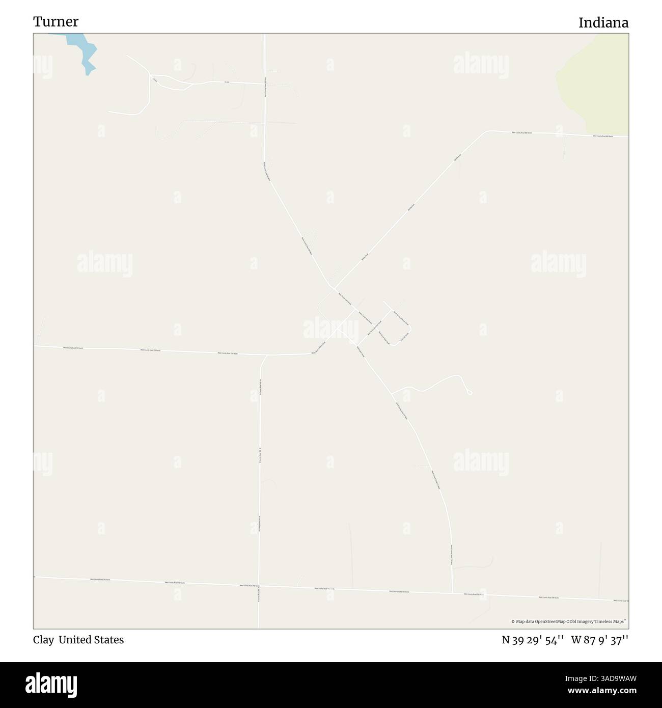 Turner, Clay, United States, Indiana, N 39 29' 54'', W 87 9' 37'', map ...