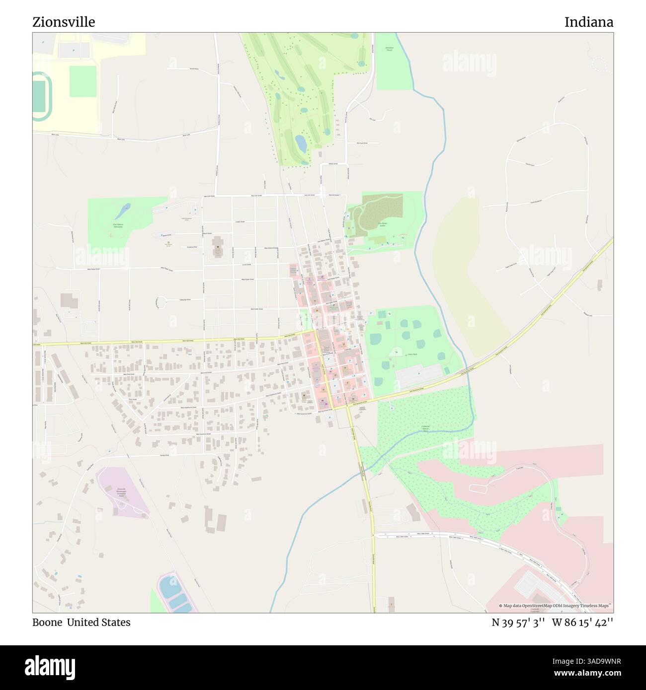 Zionsville, Boone, United States, Indiana, N 39 57' 3'', W 86 15' 42 ...