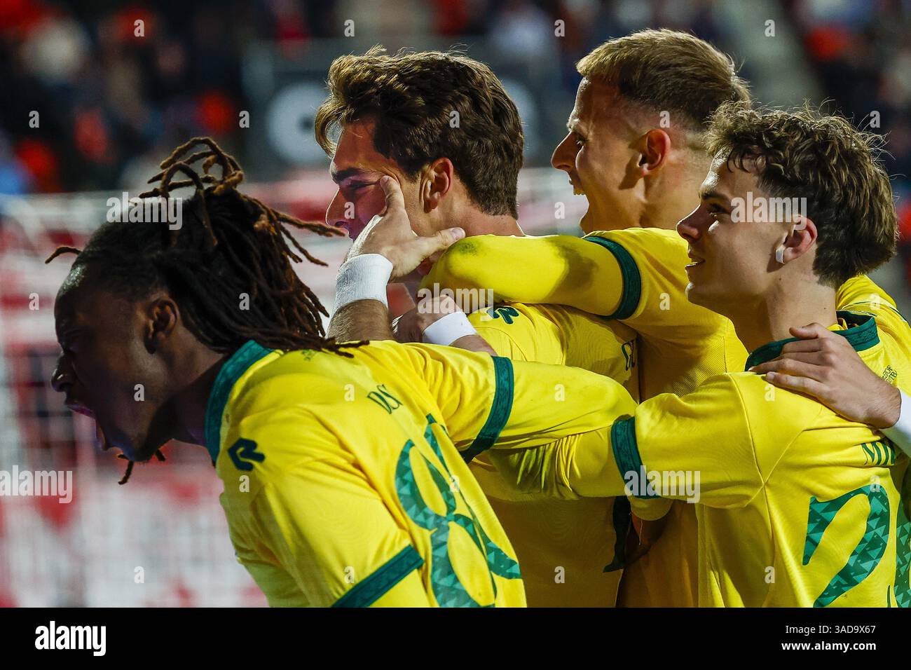 ENSCHEDE - Rodrigo Guth of Fortuna Sittard cheers after scoring 1-1 ...
