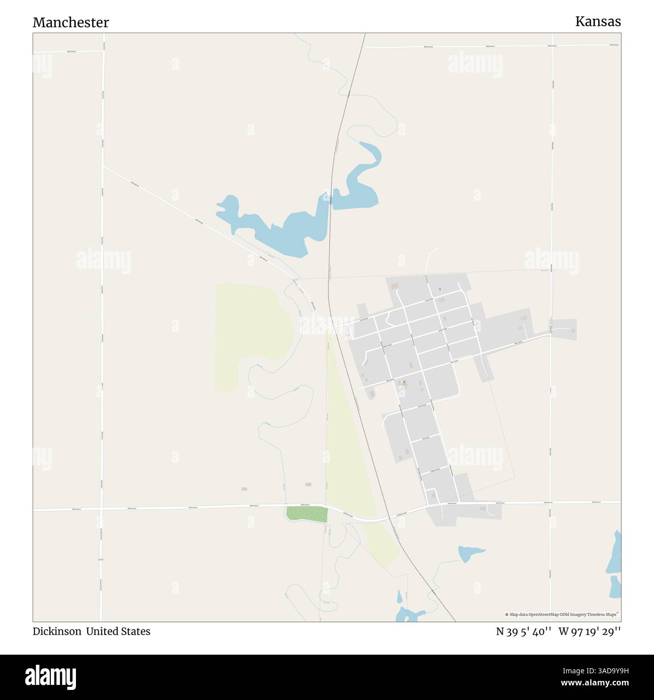 Manchester, Dickinson, United States, Kansas, N 39 5' 40'', W 97 19' 29 ...