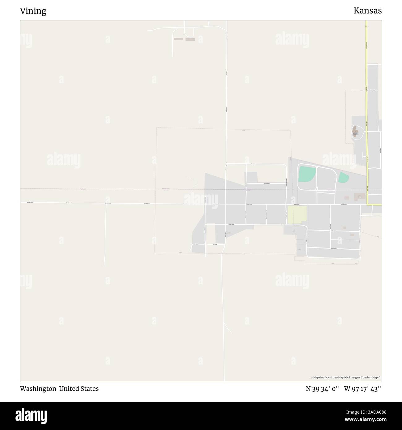 Vining, Washington, United States, Kansas, N 39 34' 0'', W 97 17' 43 ...