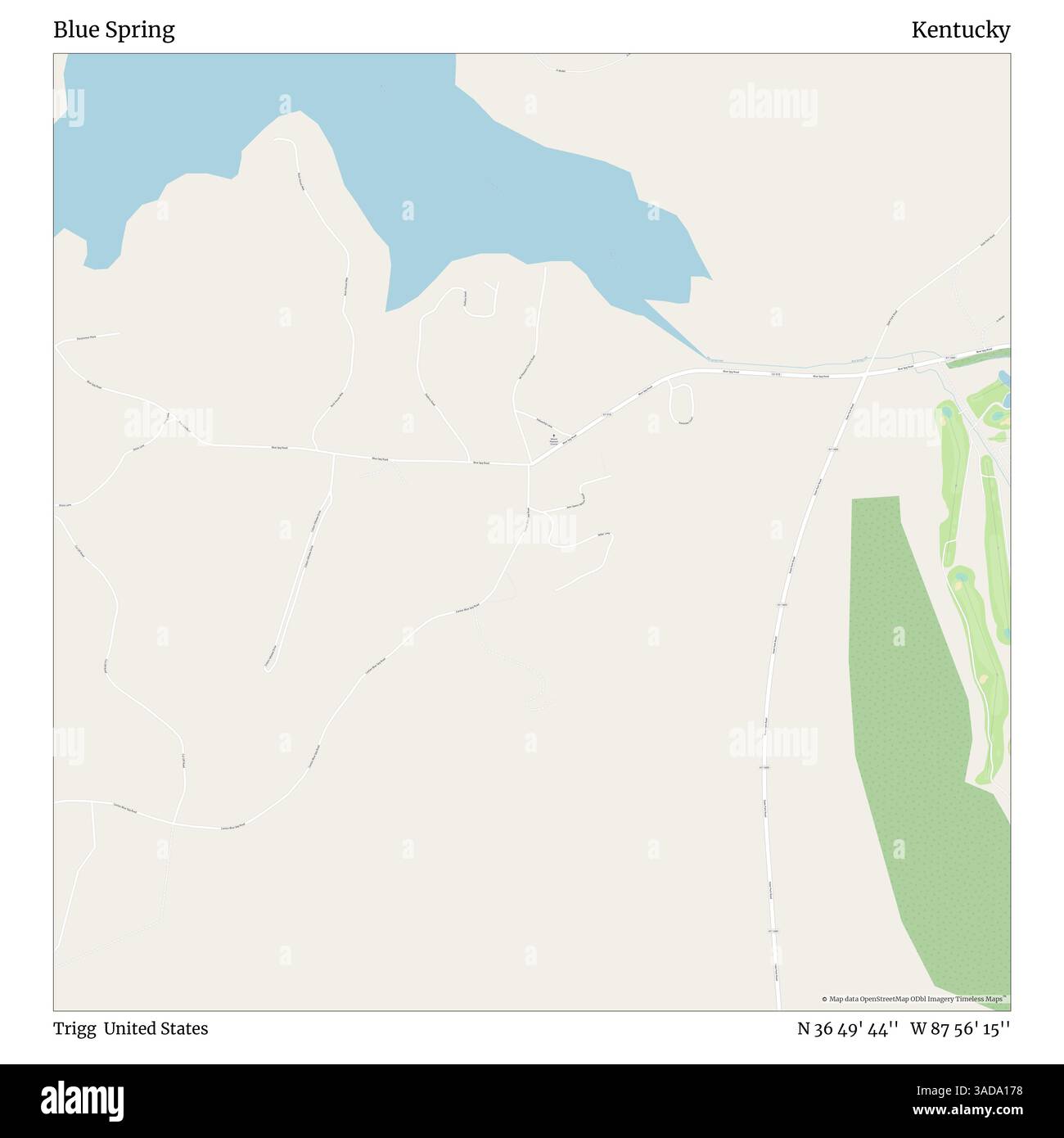 Blue Spring, Trigg, United States, Kentucky, N 36 49' 44'', W 87 56' 15 ...