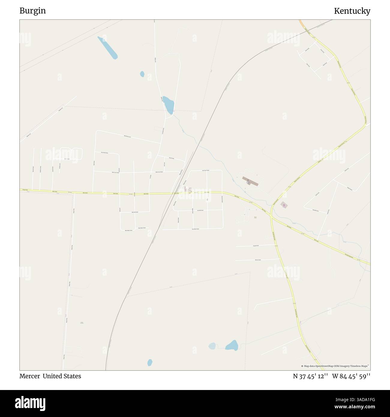 Burgin, Mercer, United States, Kentucky, N 37 45' 12'', W 84 45' 59 ...