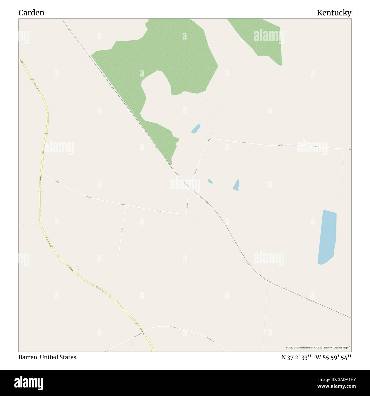 Carden, Barren, United States, Kentucky, N 37 2' 33'', W 85 59' 54 ...