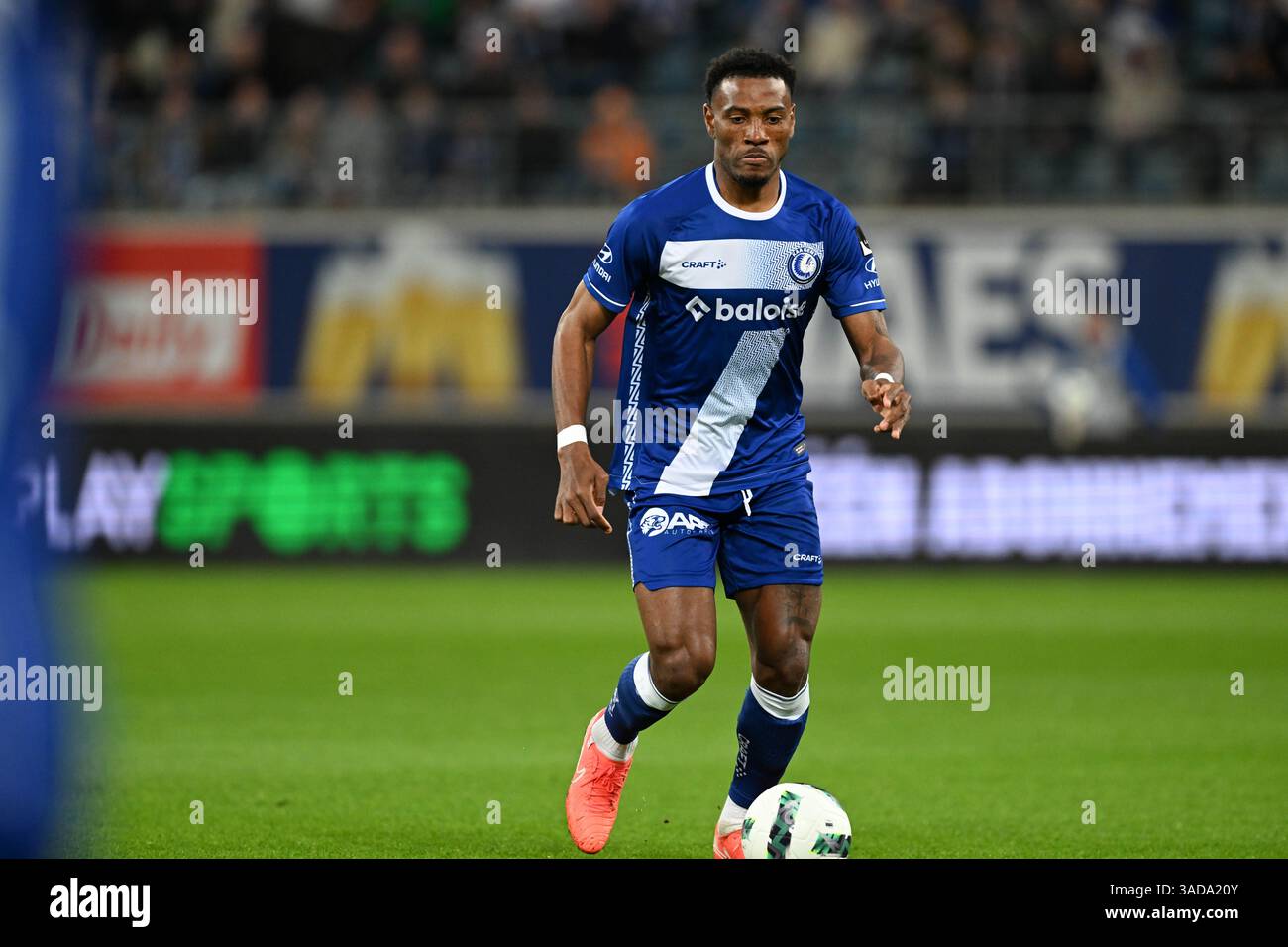 Samuel Kotto (2) of AA Gent pictured during the Jupiler Pro League ...