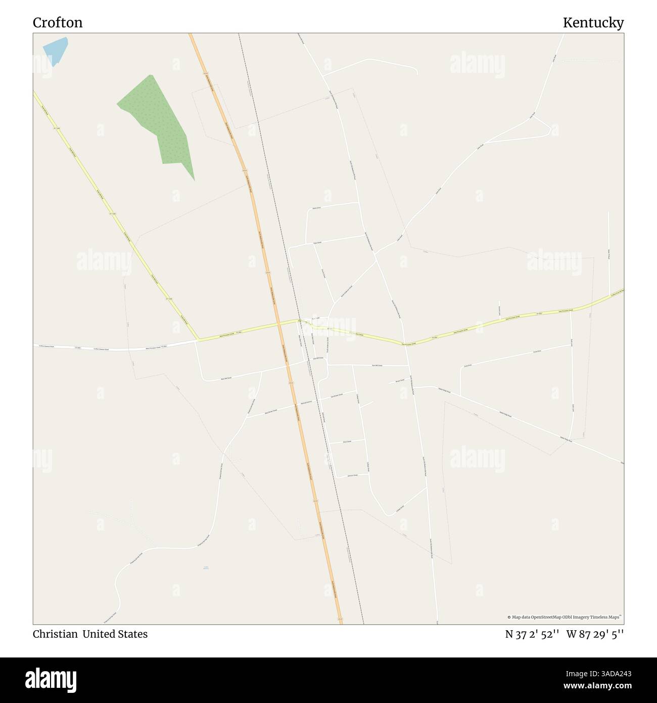 Crofton, Christian, United States, Kentucky, N 37 2' 52'', W 87 29' 5 ...