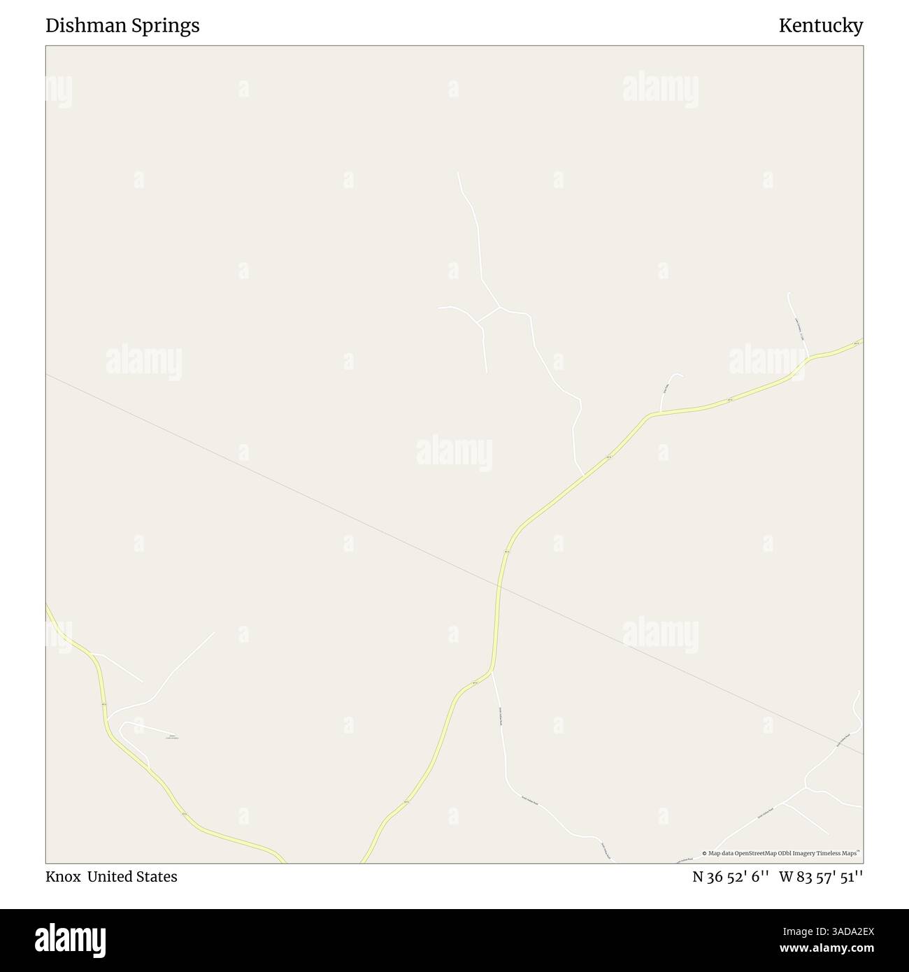 Dishman Springs, Knox, United States, Kentucky, N 36 52' 6'', W 83 57 ...