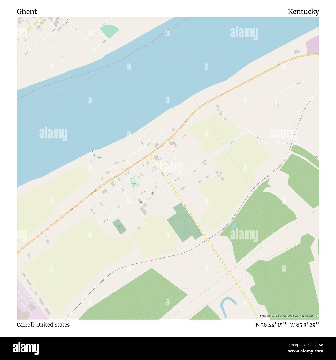 Ghent, Carroll, United States, Kentucky, N 38 44' 15'', W 85 3' 29 ...
