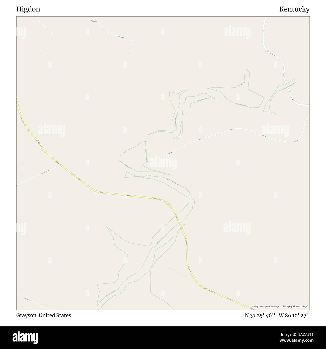 Higdon, Grayson, United States, Kentucky, N 37 25' 46'', W 86 10' 27 ...