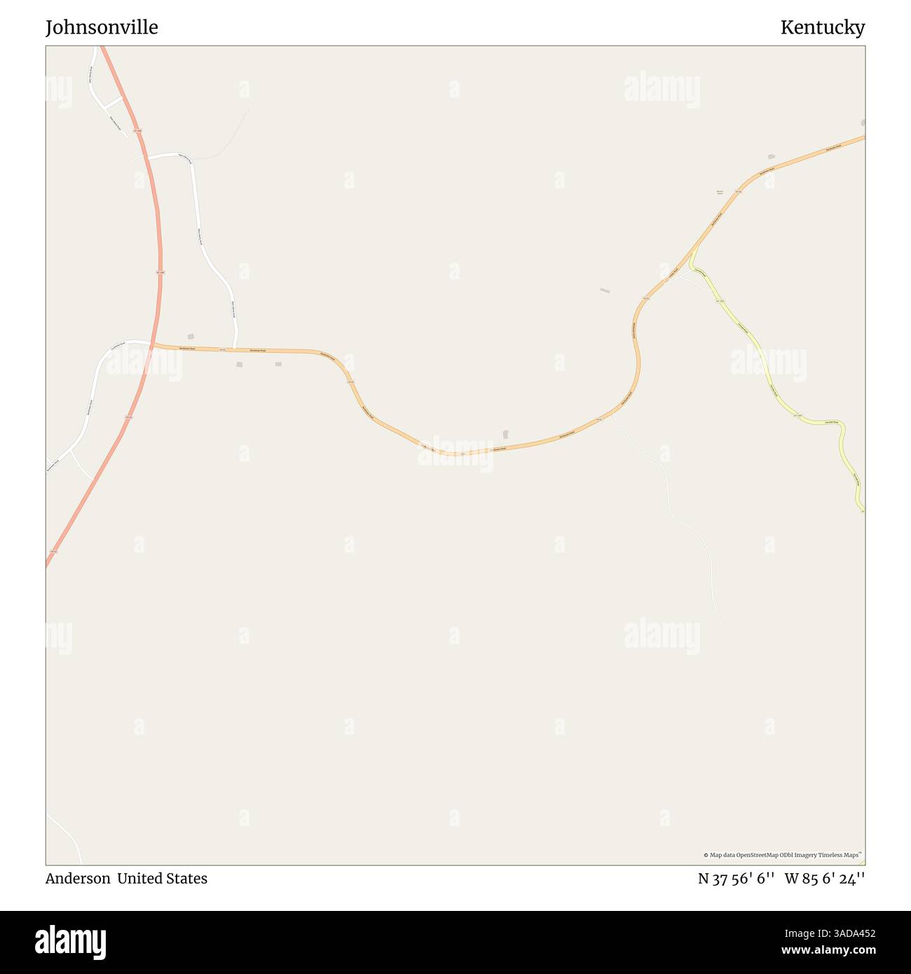 Johnsonville, Anderson, United States, Kentucky, N 37 56' 6'', W 85 6 ...