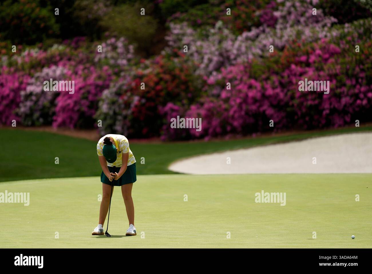 Asterisk Talley reacts to a missed putt on the 13th hole during the ...
