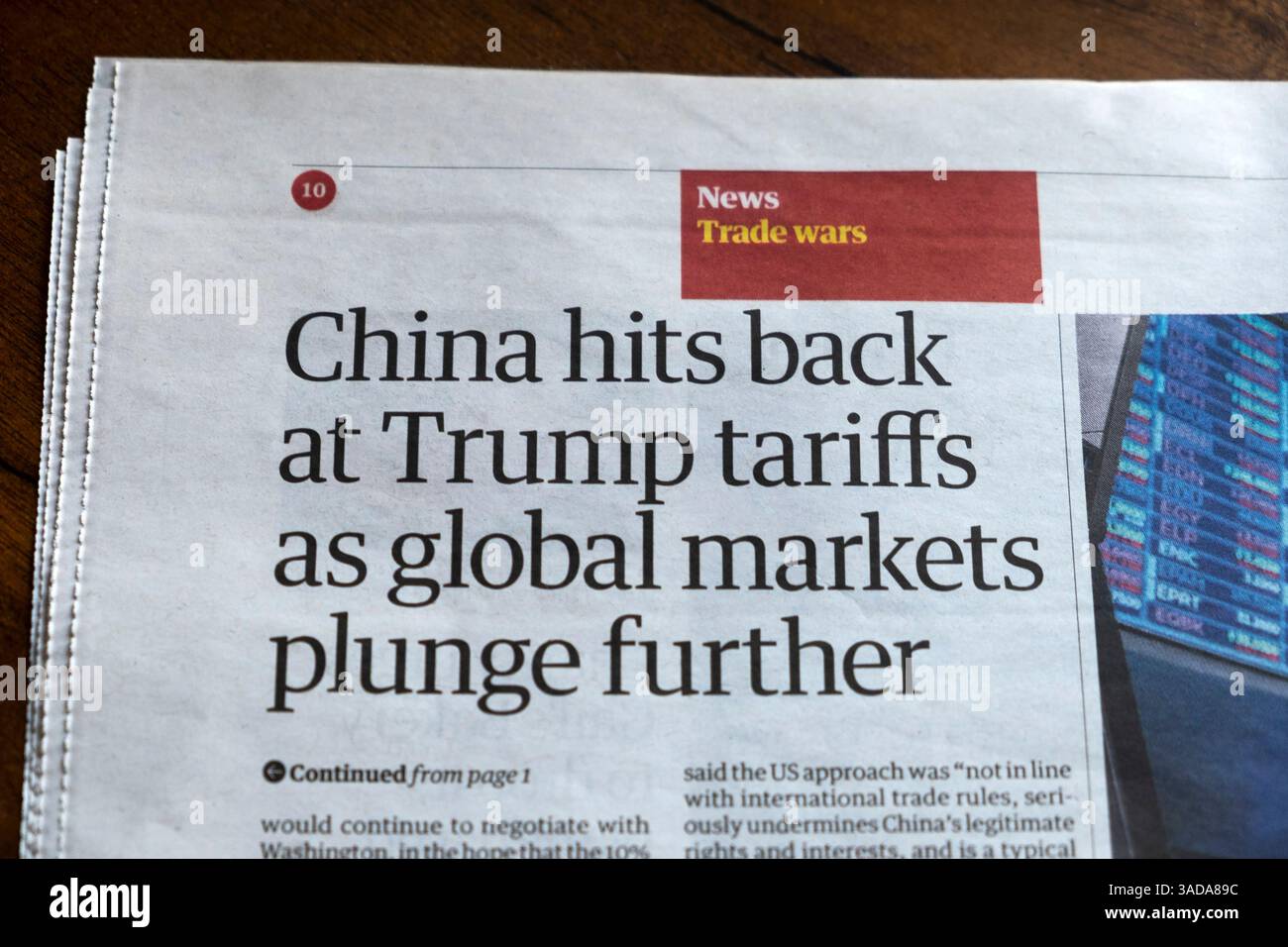 'China hits back at Trump tariffs as global markets plunge further ...