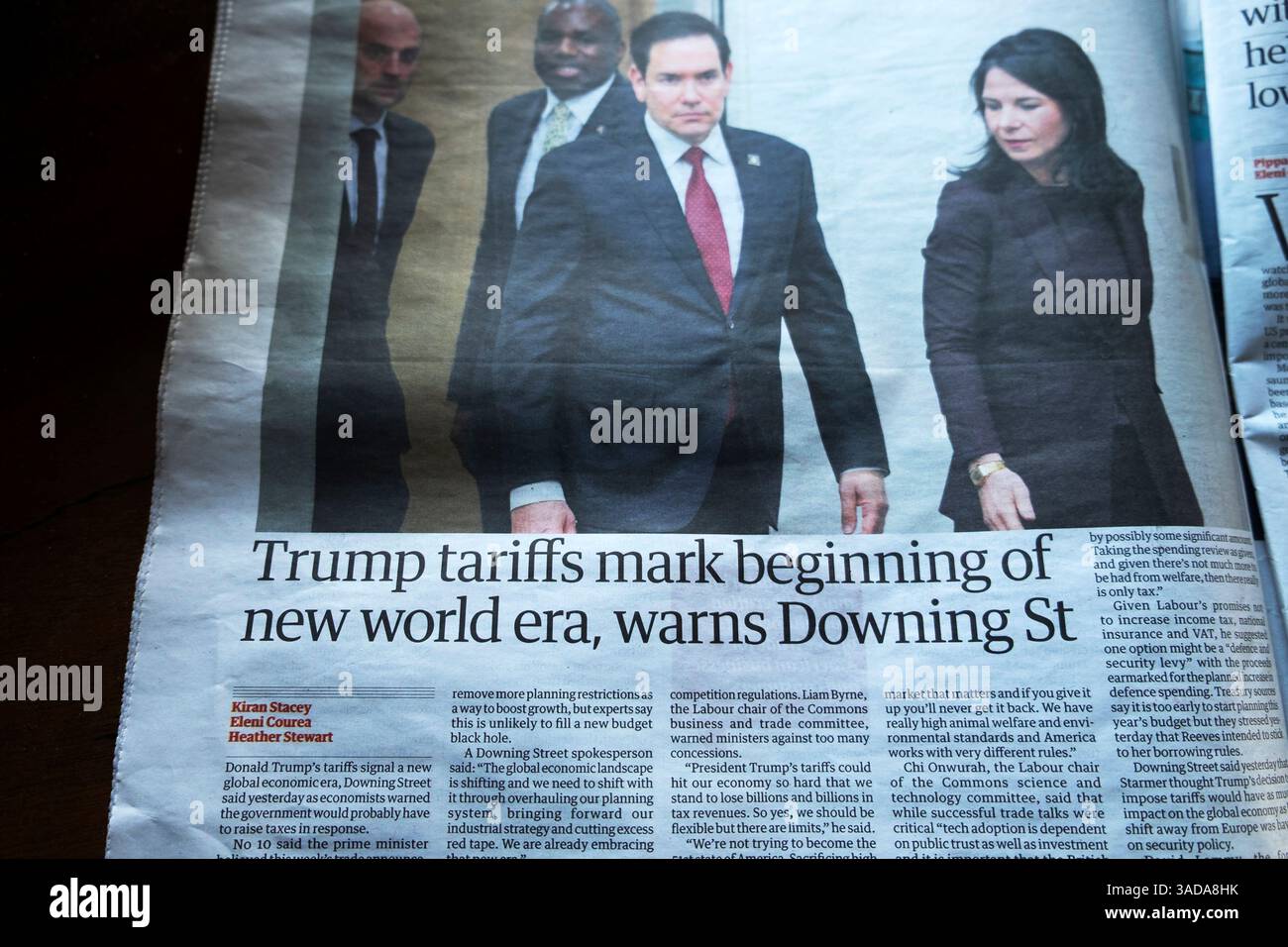 'Trump tariffs mark beginning of new world era, warns Downing St ...