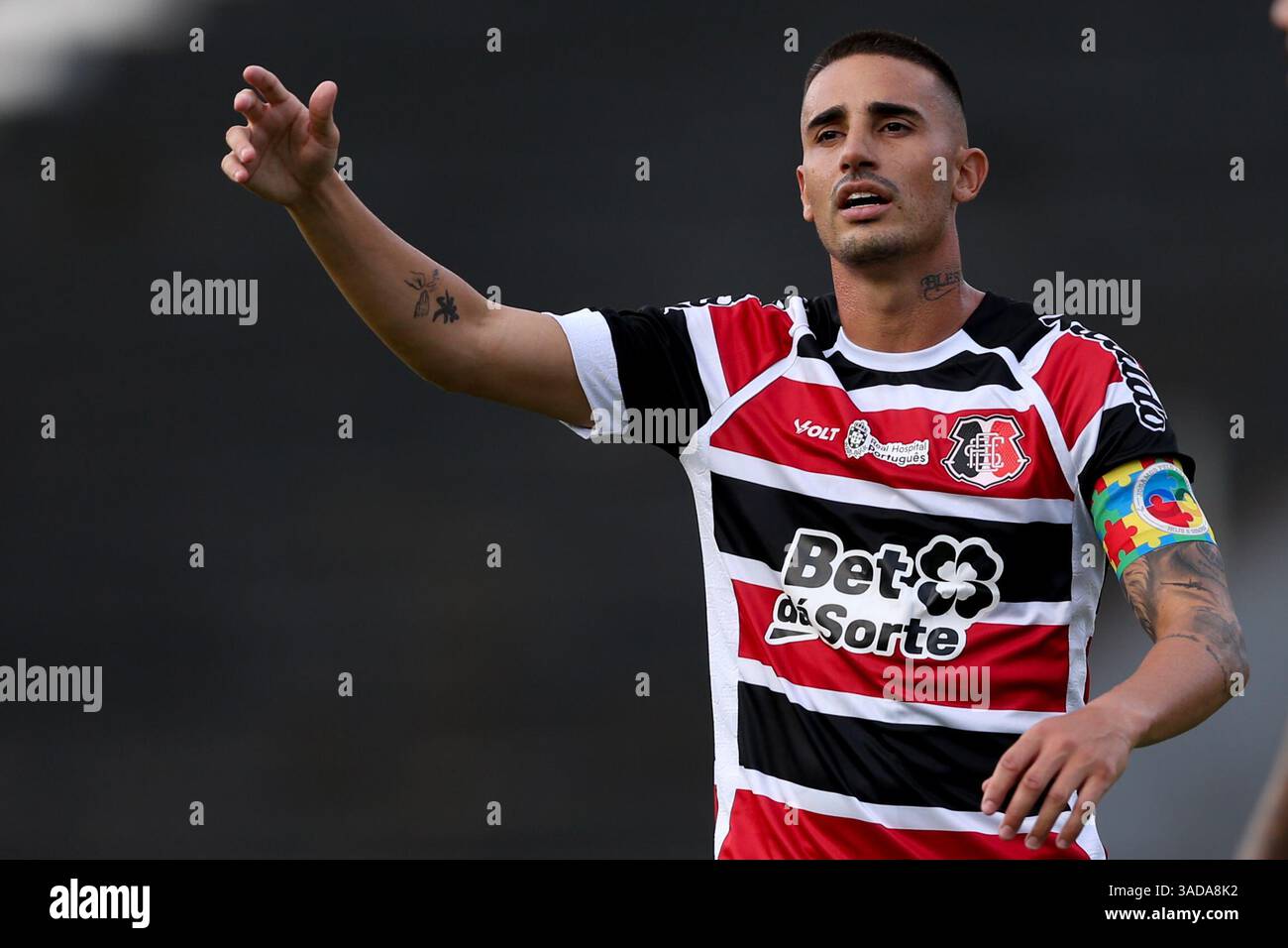 Recife, Brazil. 05th Apr, 2025. PE - RECIFE - 04/05/2025 - FRIENDLY, SANTA CRUZ x ABC - Thiago ...