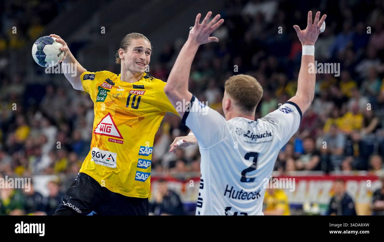 Mannheim, Deutschland. 05th Apr, 2025. v.li.: Juri Knorr (RNL, 10 ...