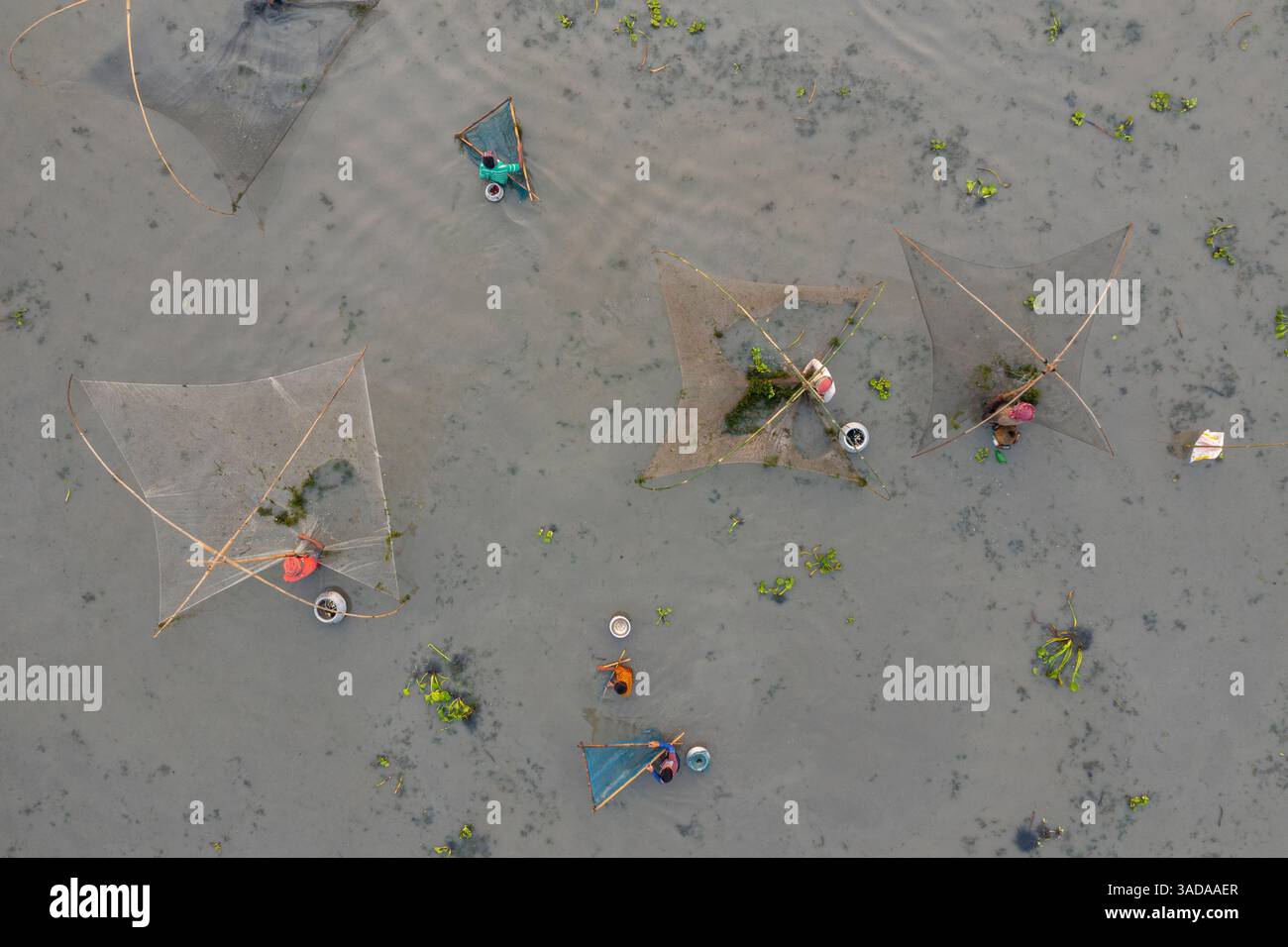 Aerial view of 'Baut Utshav,' a traditional fishing festival in Chalan ...