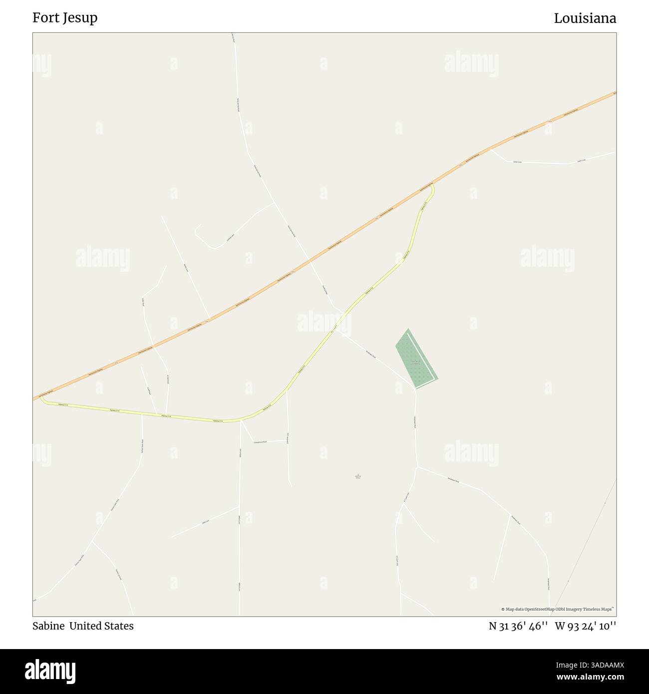 Fort Jesup, Sabine, United States, Louisiana, N 31 36' 46'', W 93 24 ...