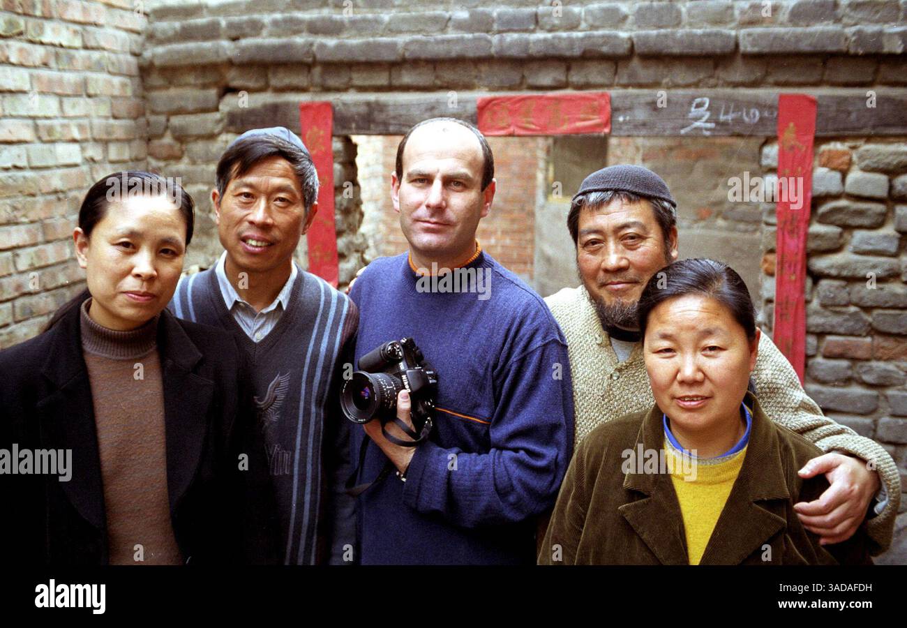 Mar 26, 2002; Kaifeng, CHINA; Zhang's & Wang's family: (L-R) Xiu Bien (wife), Moshe Zhang ...