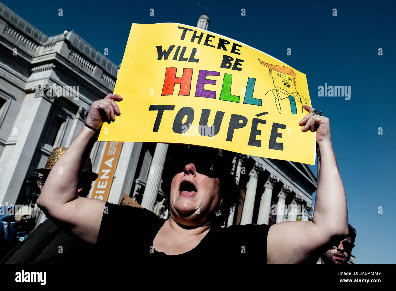 Protest against Donald Trump by Americans in the UK and their allies ...