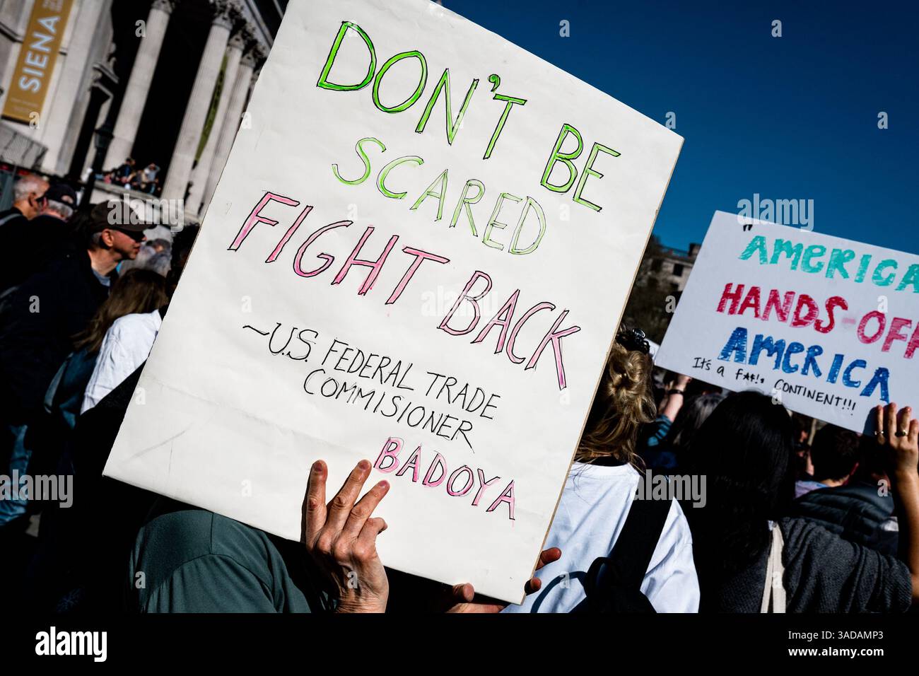 Protest against Donald Trump by Americans in the UK and their allies ...